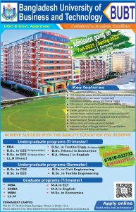 BUBT Admission 2024 and BUBT Tuition Fees