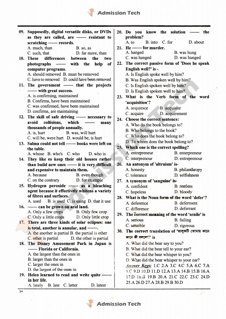 DU A Unit Question Bank