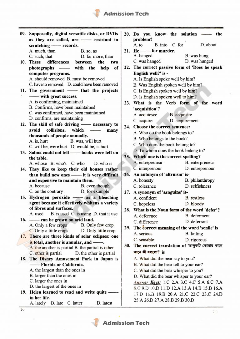 DU A Unit Question Bank