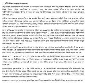BUET Admission Circular 2024-25