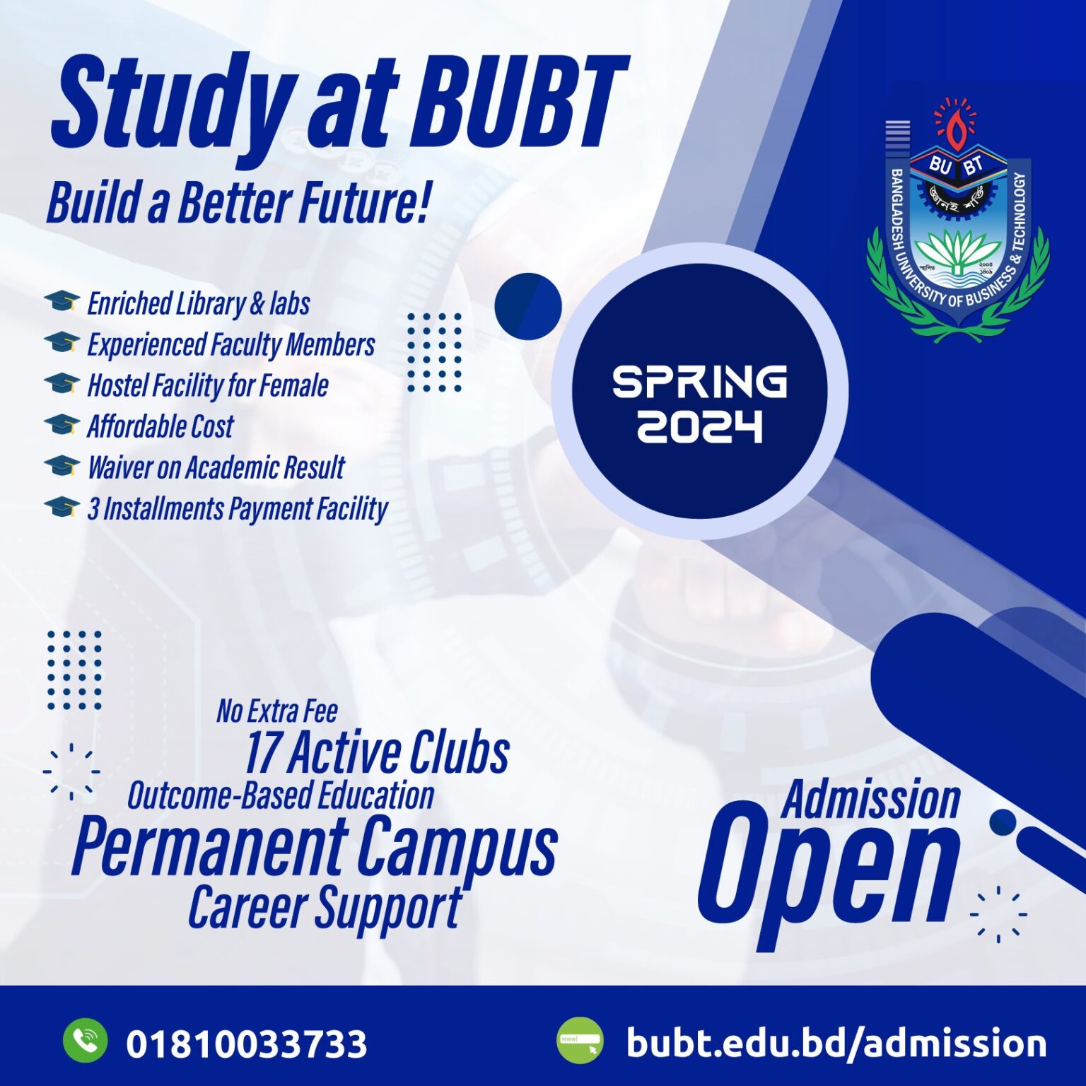 BUBT Admission 2024 and BUBT Tuition Fees