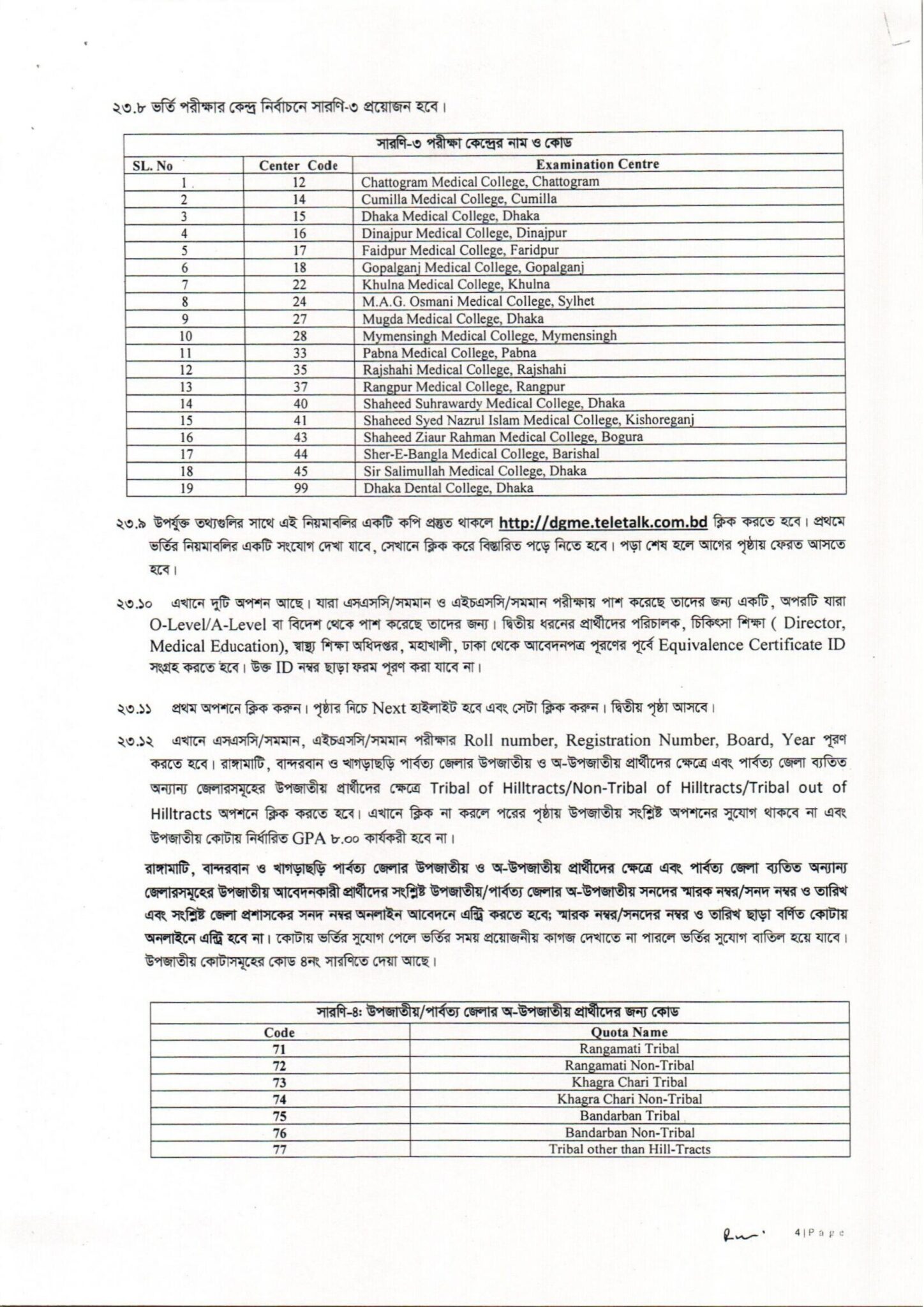 Medical Admission Circular 2024-25: MBBS Admission Circular 2025